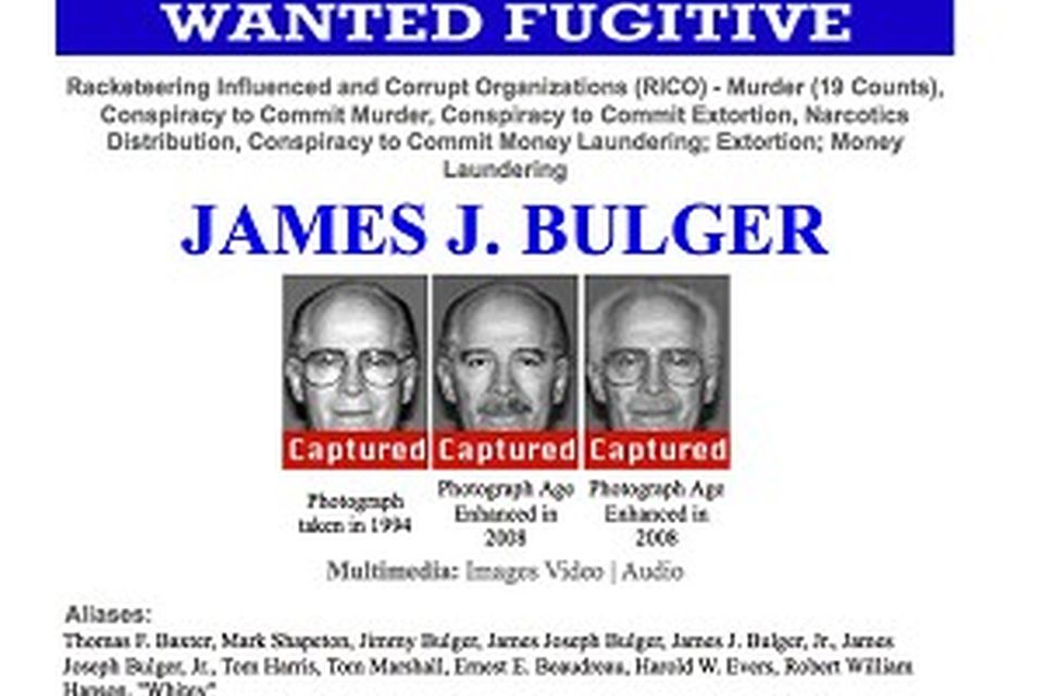 Top gangster 'Whitey' Bulger caught | Irish Independent