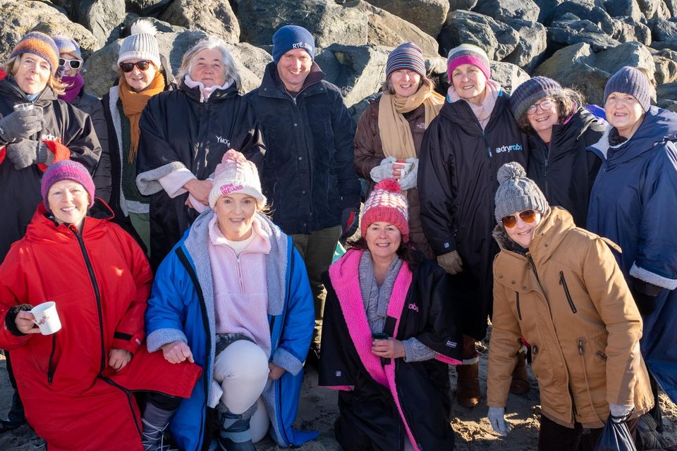 Pictures show swimmers Bray-ving the cold for charity dip to honour ...