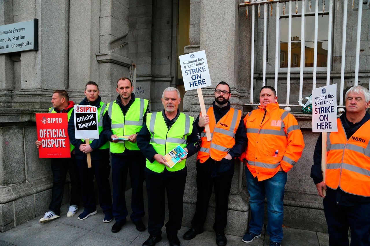 In Pictures: Irish Rail staff begin first 24-hour work stoppage | Irish ...