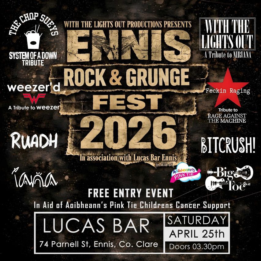 Clare town’s first rock and grunge festival raises vital funds for ...