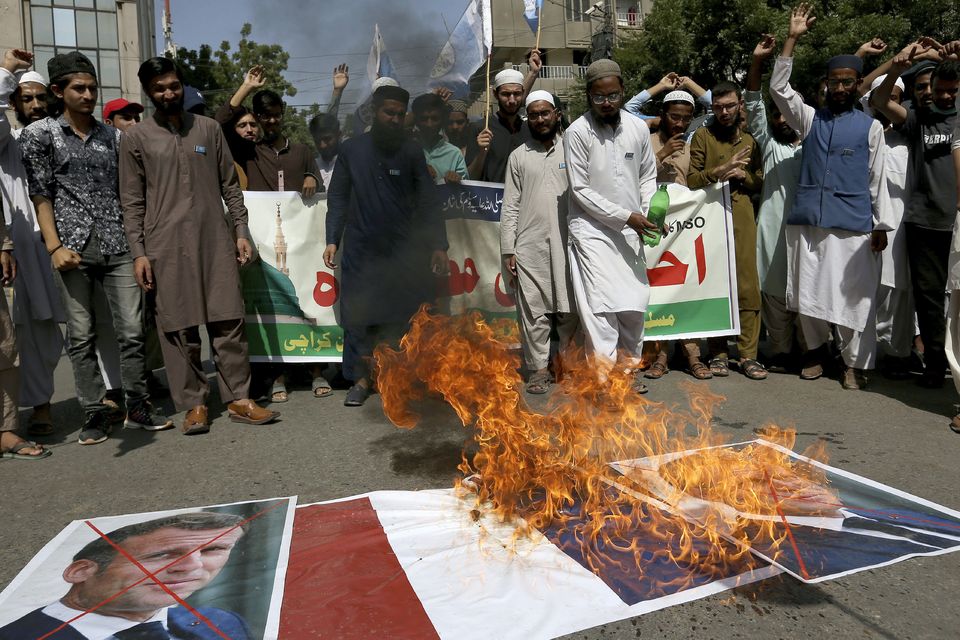Thousands across the Muslim world protest over French cartoons ...
