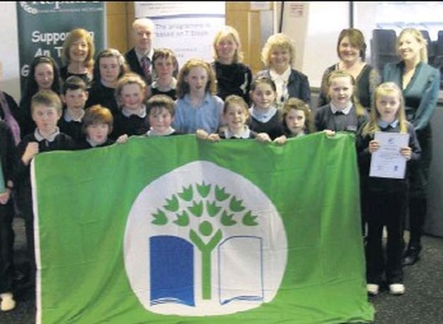 Great day for Bellurgan NS as students accept Green Flag | Irish ...