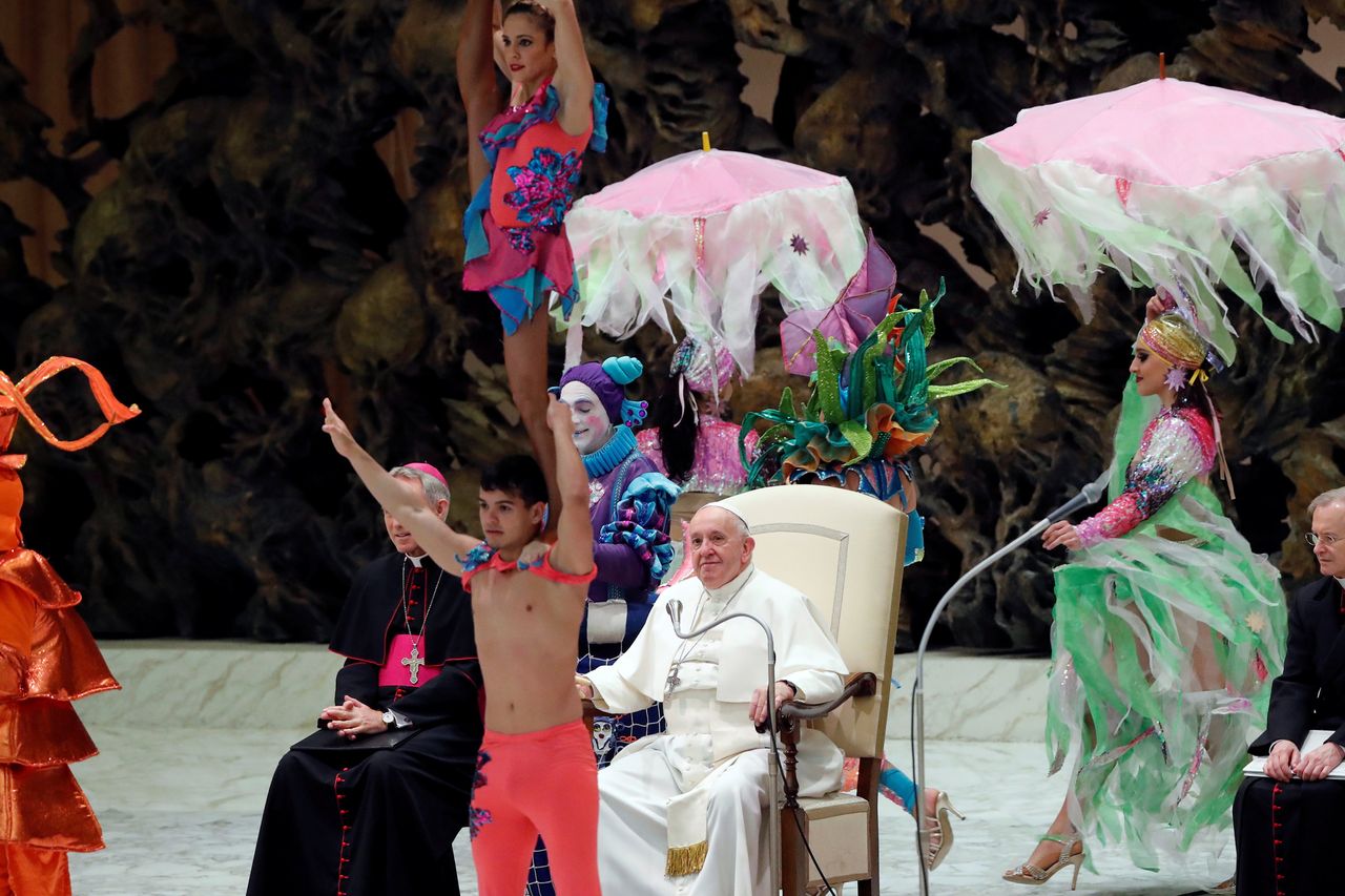 In Pictures: Pope participates in circus act at the Vatican | Irish ...
