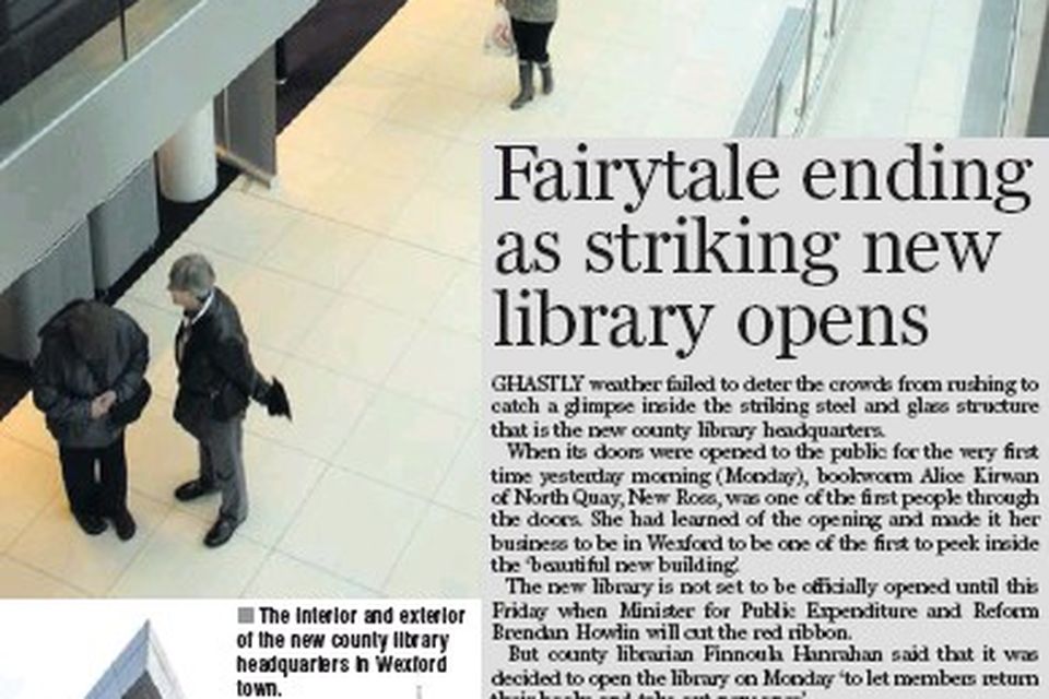 Fairytale ending as striking new library opens | Irish Independent