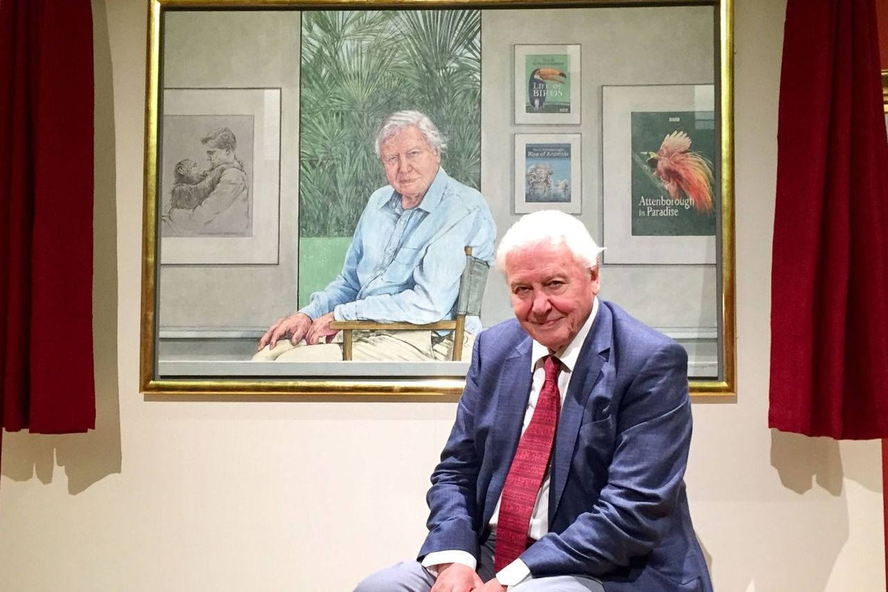 Portrait of Sir David Attenborough unveiled at Leicester museum | Irish ...