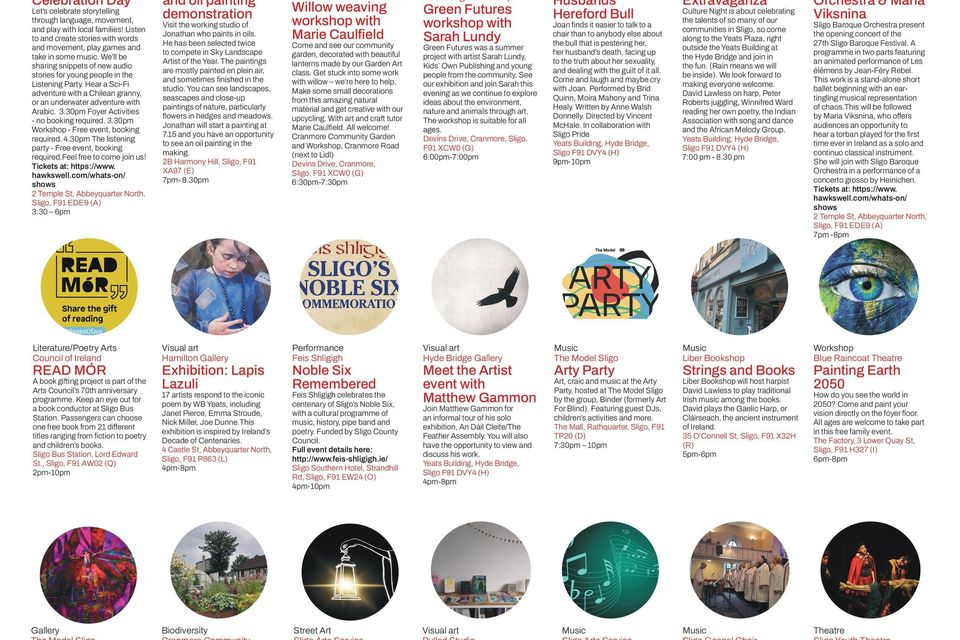 An array of events and performances for Culture Night Sligo 2022 ...