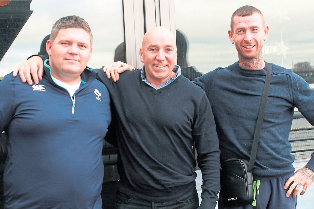 Pictured: Crime boss Christy Keane pictured with two members of ...