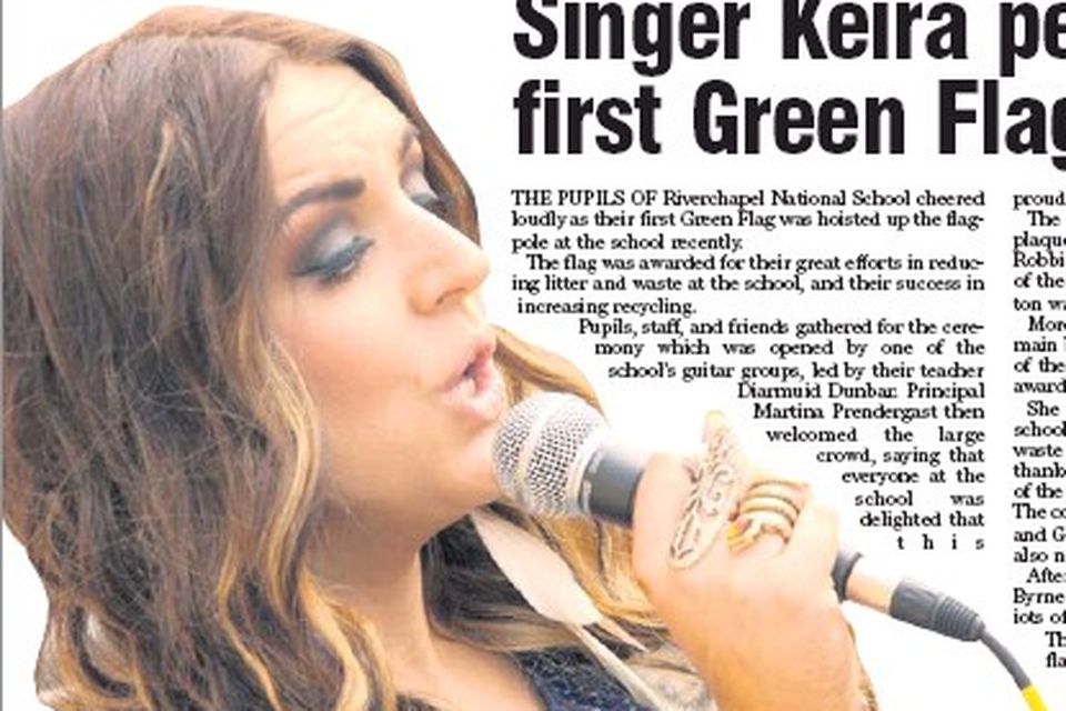 Singer Keira performs as first Green Flag is hoisted | Irish Independent