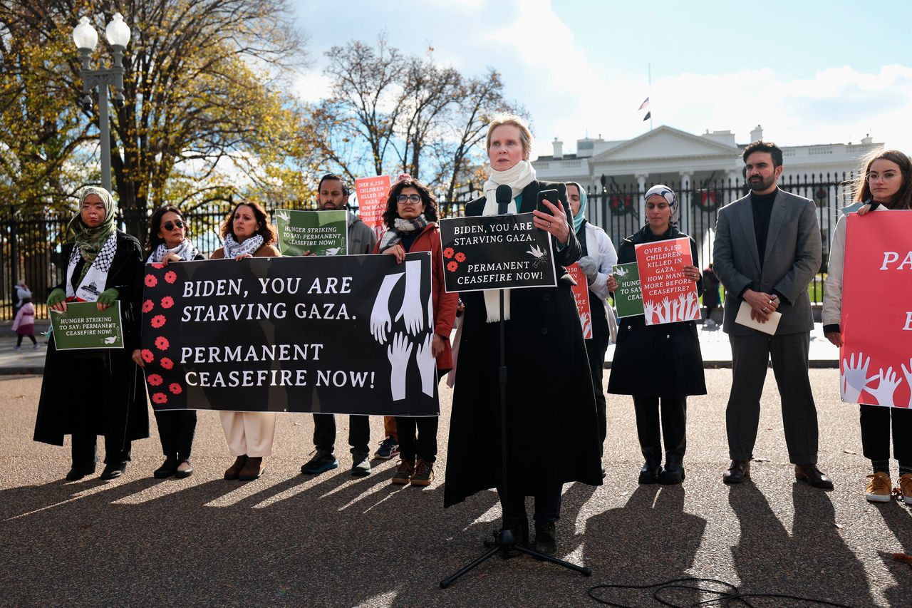 Sex And The City Star Cynthia Nixon Joins Hunger Strike Outside White