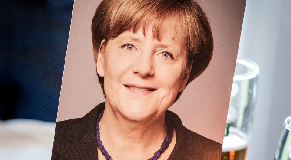 Irish 'Angela Merkel Thinks We're at Work' soccer flag fan captures ...