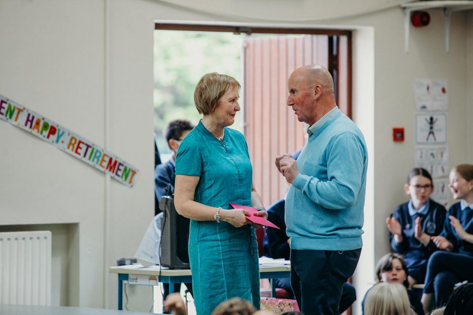 Blackrock NS staff and pupils bid Anne a fond farewell on her ...