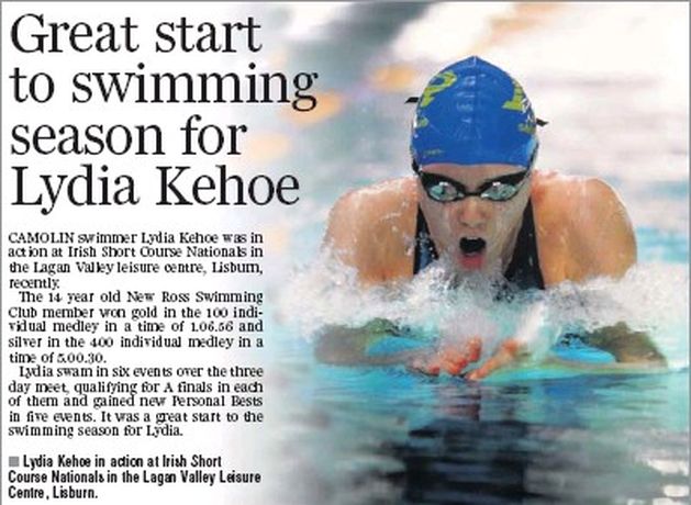 Great start to swimming season for Lydia Kehoe | Irish Independent