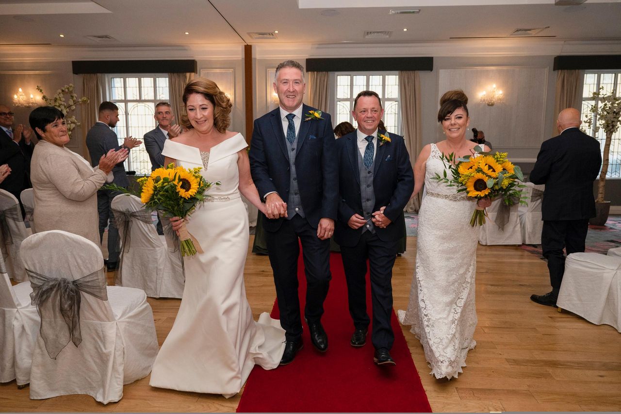 Double joy for Meehan sisters as joint wedding delights family and ...